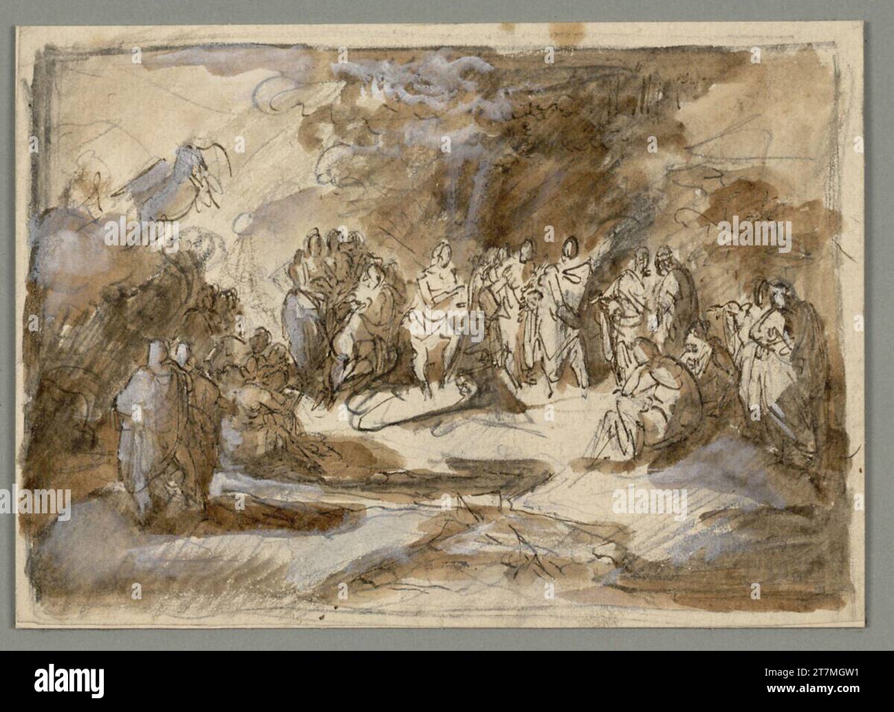 Heinrich Friedrich Füger Apoll under the shepherds: Design for the representation on the curtain ...