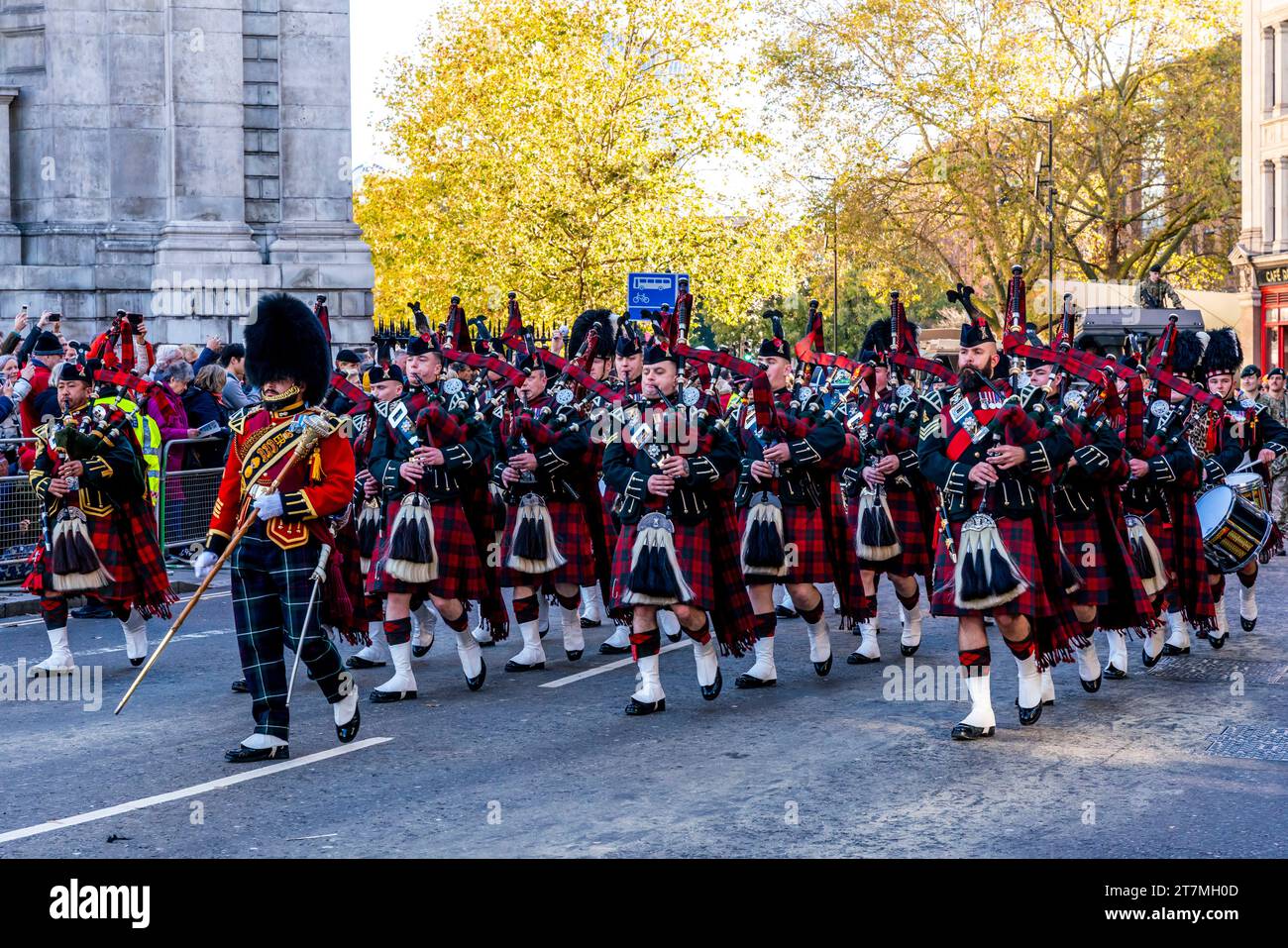 The Band of The Royal Regiment of Scotland Marching In The Lord Mayor's ...