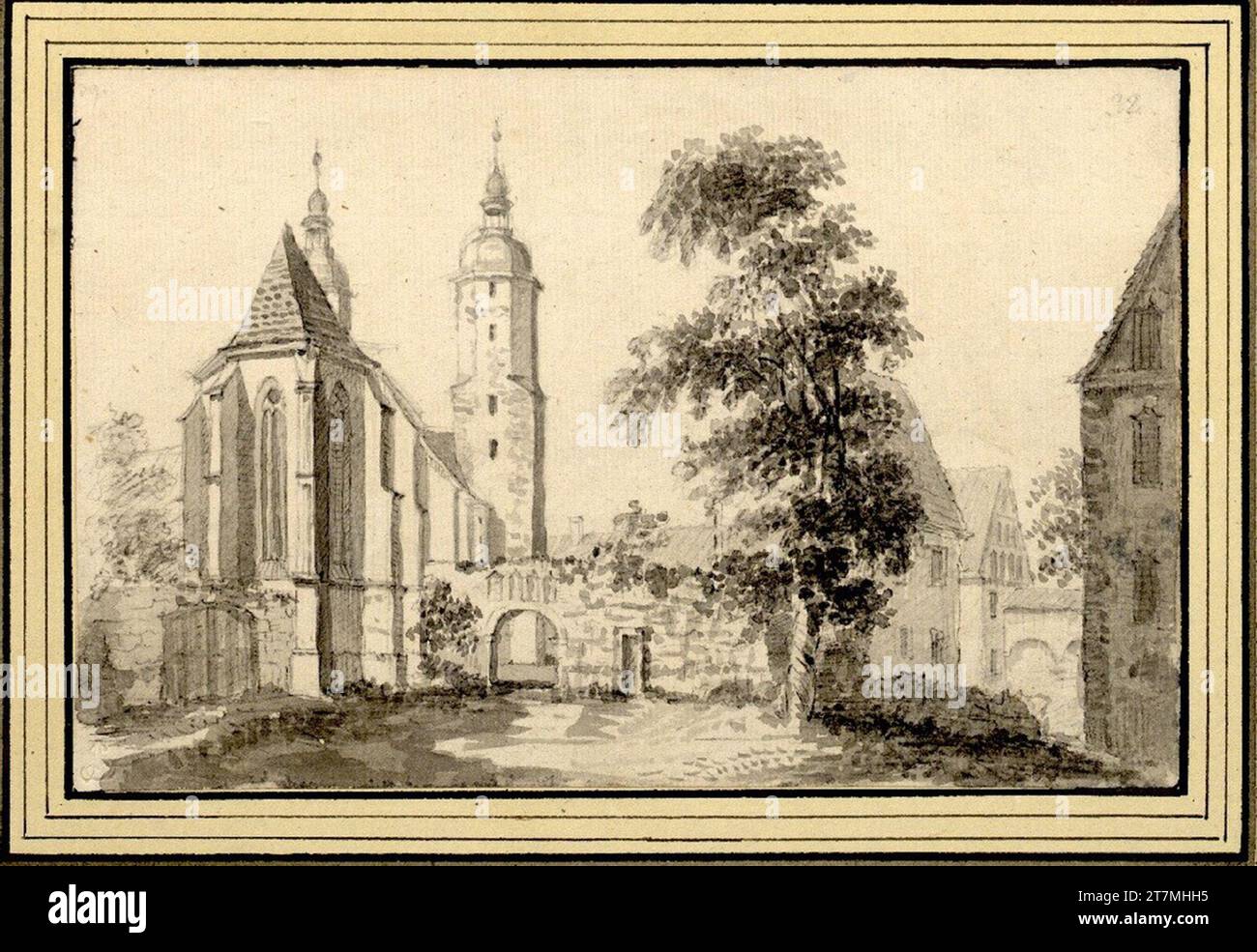 Johann Emanuel Goebel Follow of Saxon views: Cathedral to Wurzen, seen ...