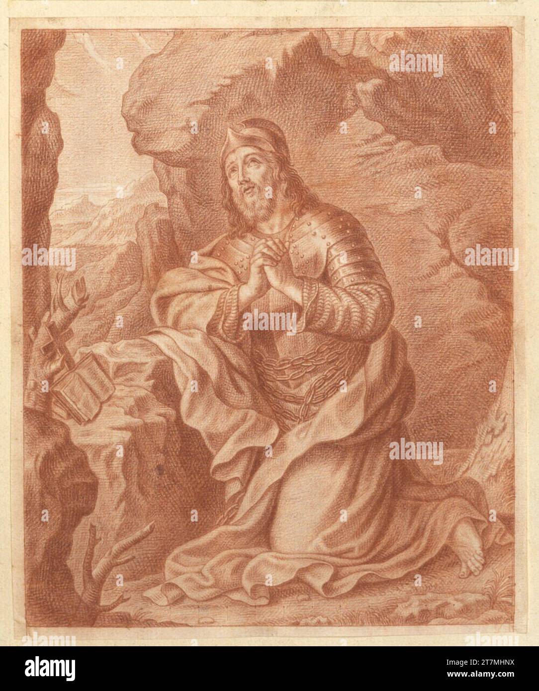 Nicolas Bazin The Holy Wilhelm. Red Chalk Stock Photo - Alamy
