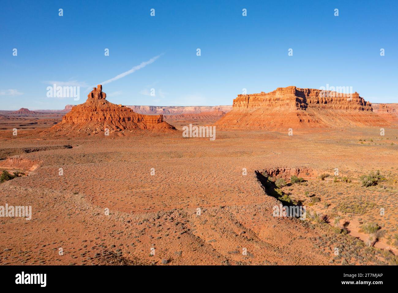 Franklin Butte and Battleship Rock in the Valley of the Gods in the ...