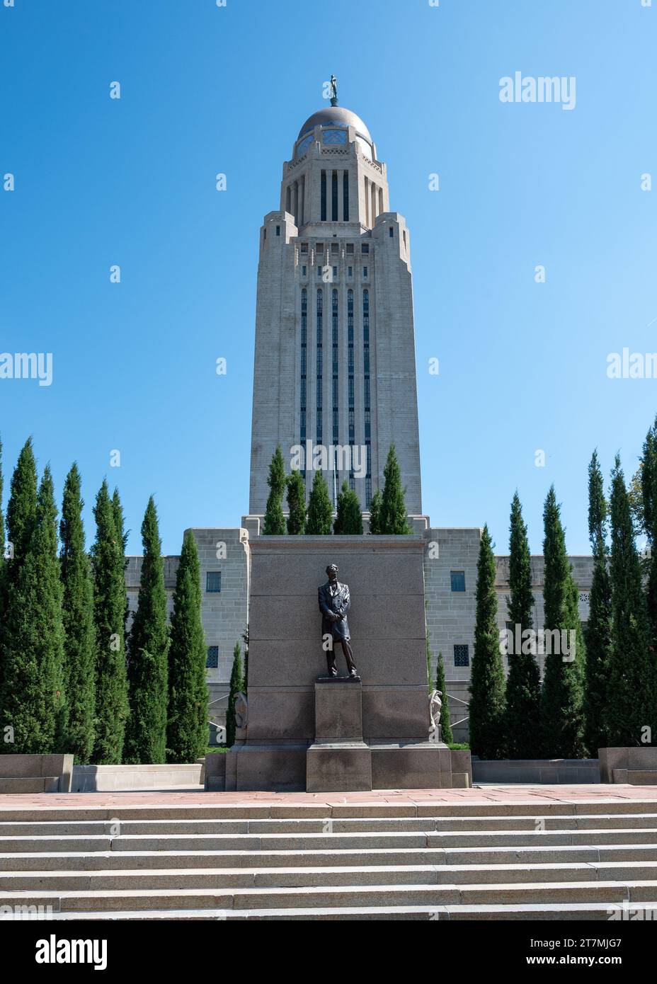 Exterior of the State Capitol of Nebraska in Lincoln in Summer Stock ...