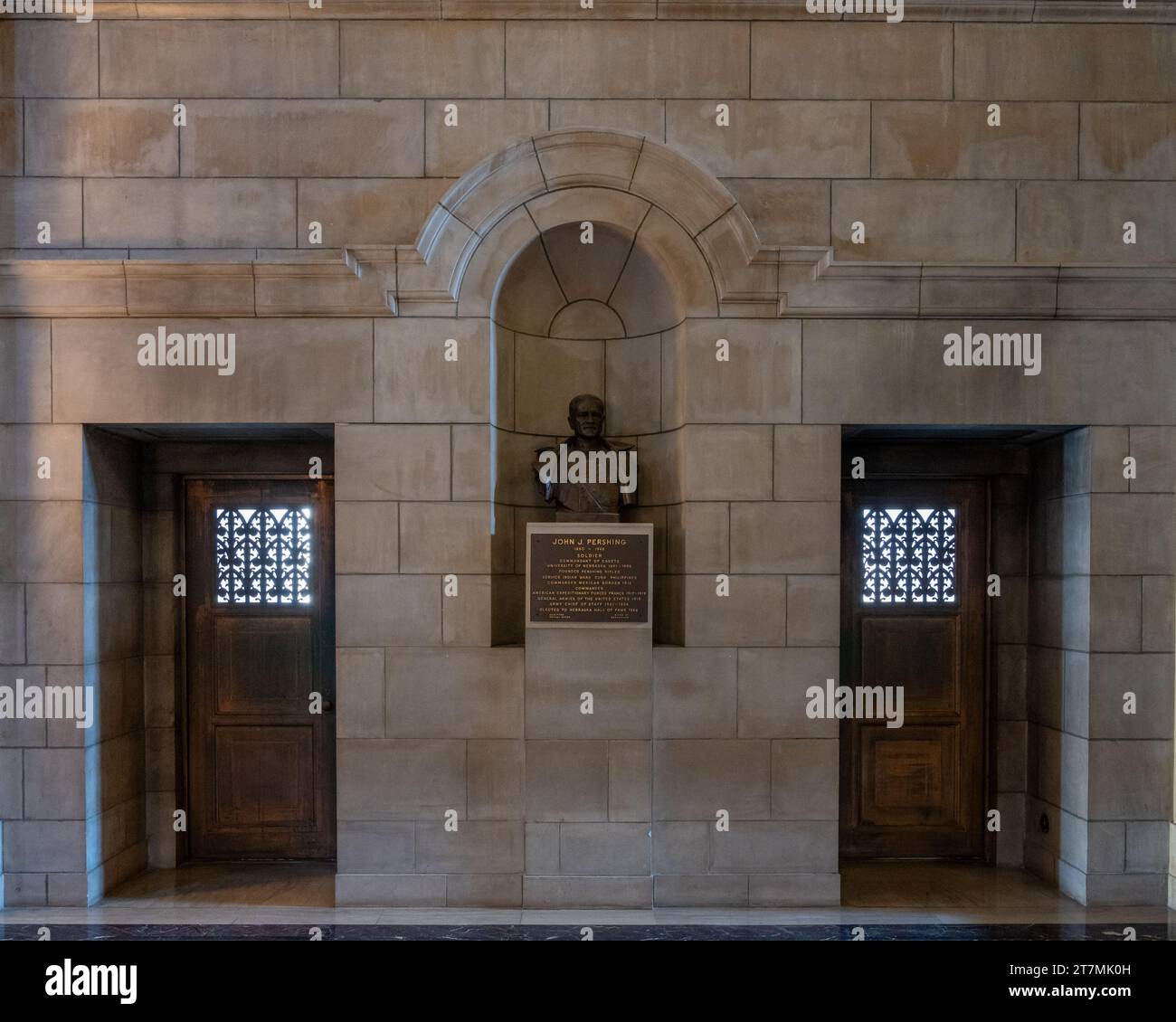 Bust of General John J. Pershing in Nebraska State Capitol in Lincoln ...