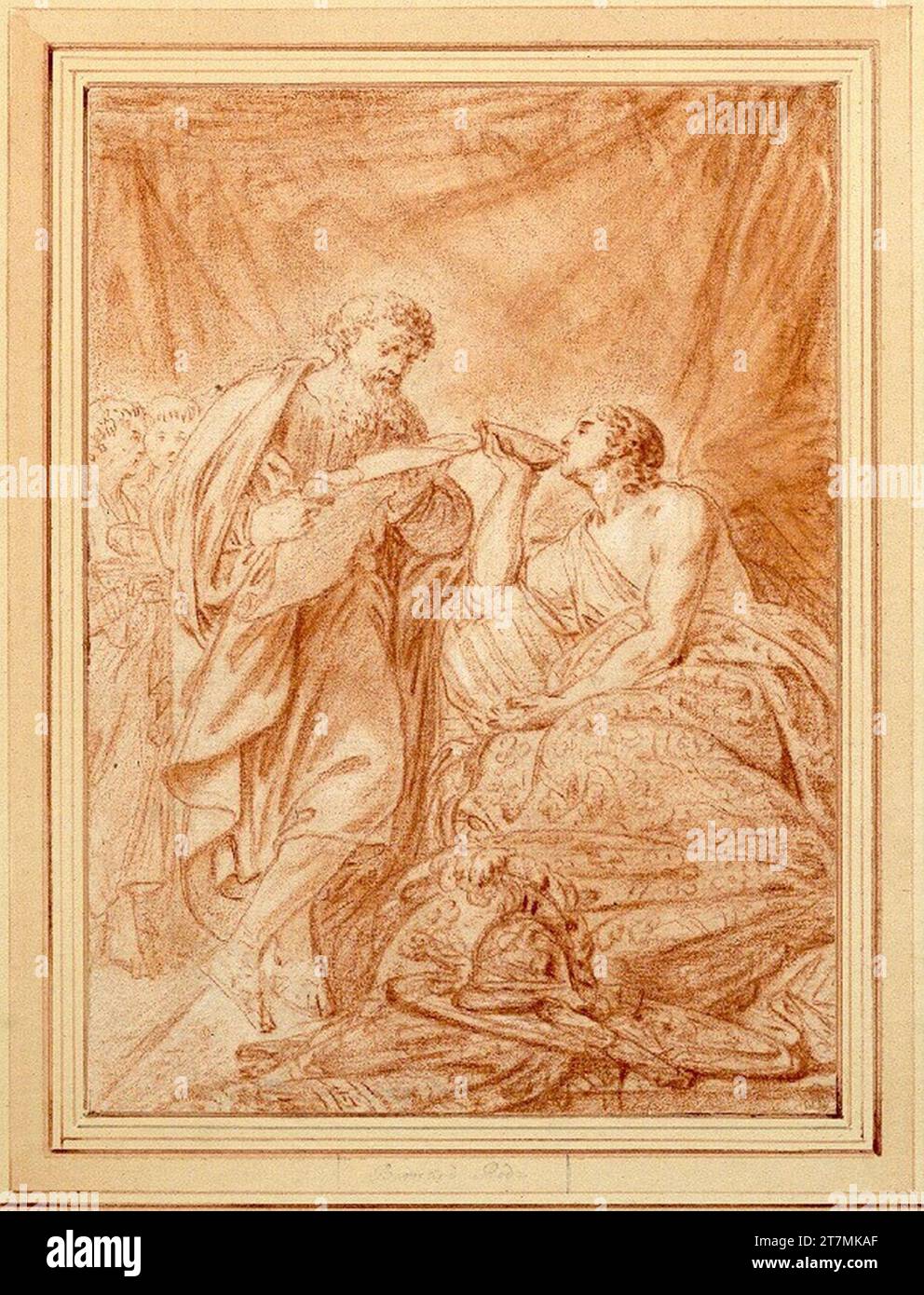 Red chalk preliminary drawing hi-res stock photography and images - Alamy