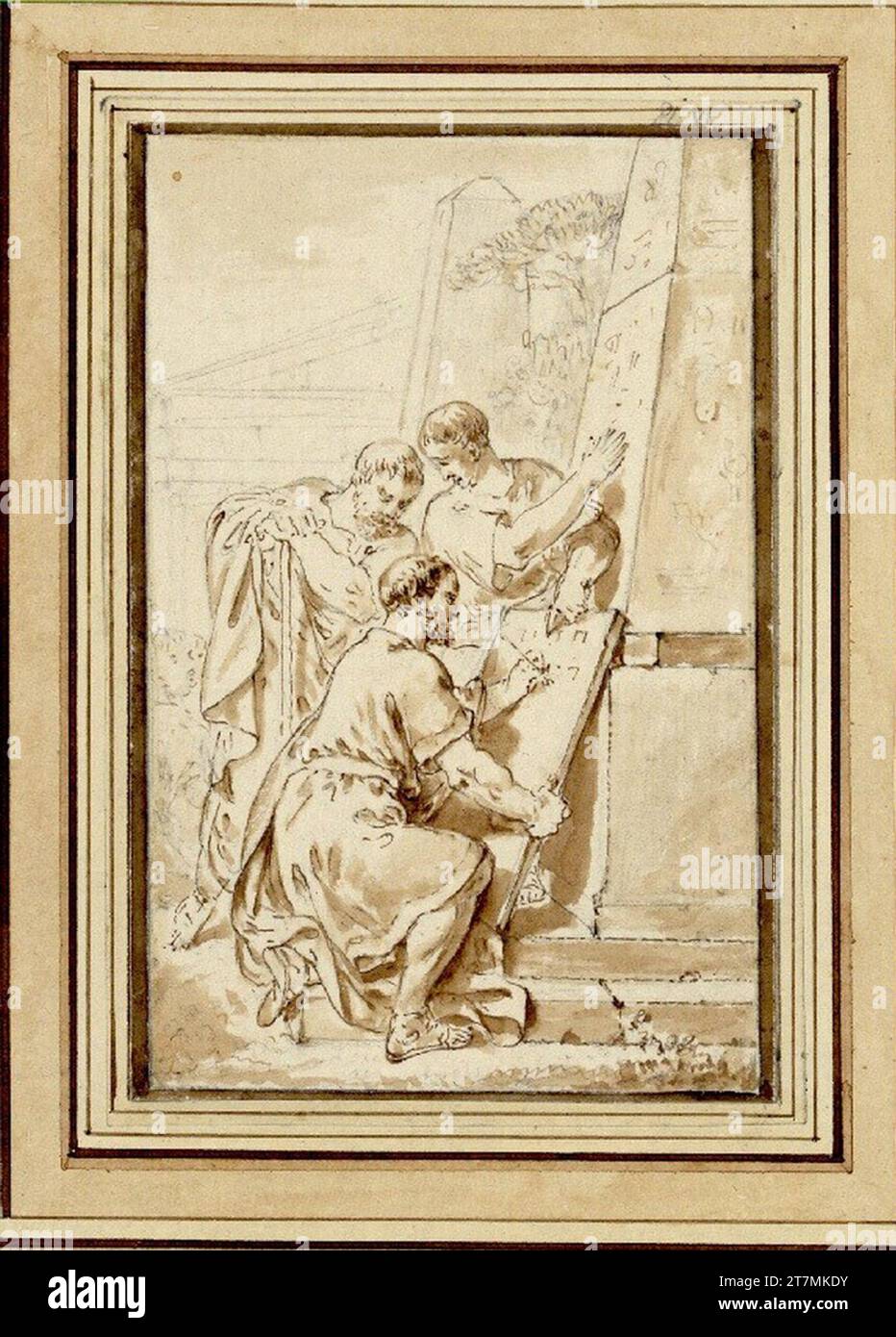 Bernhard Rode Illustrative stem drawings on Schröckh's general world history: VI. Invention of ...