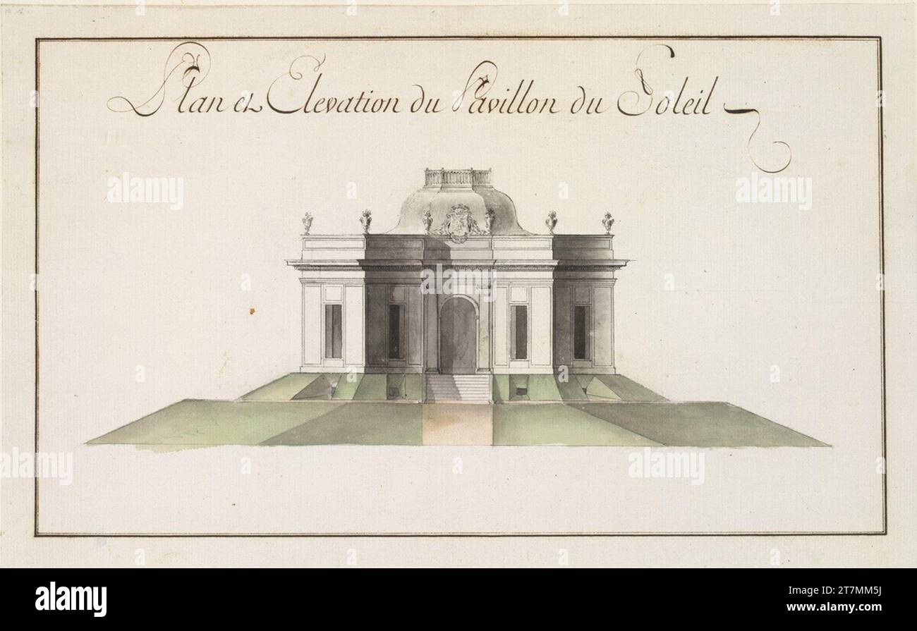 Herzog Albert von Sachsen-Teschen Plan and elevation of the Sun ...