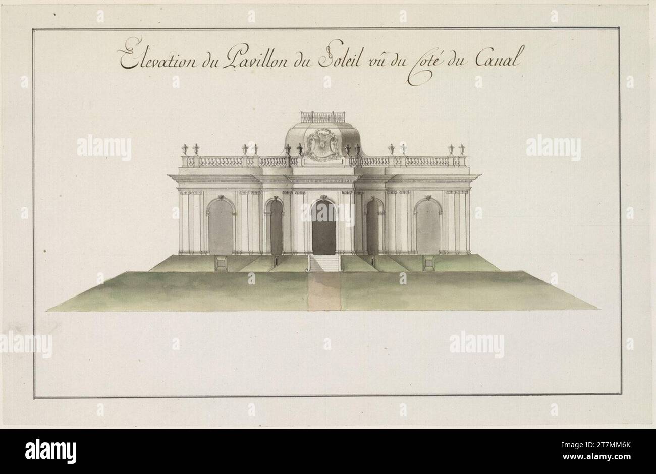 Herzog Albert von Sachsen-Teschen Elevation of the Sun Pavilion seen ...