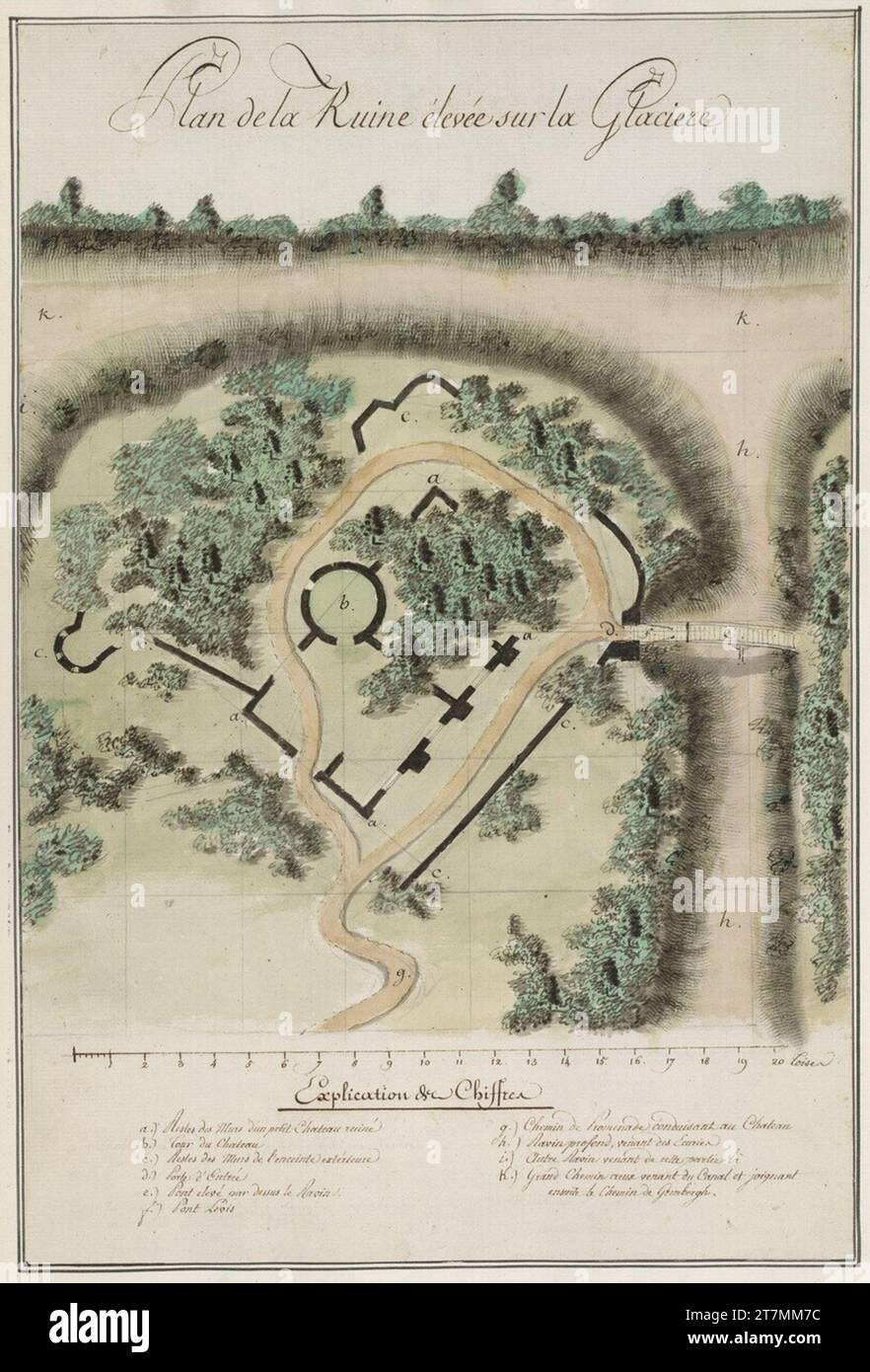 Herzog Albert von Sachsen-Teschen Plan of the ruin raised on the ...