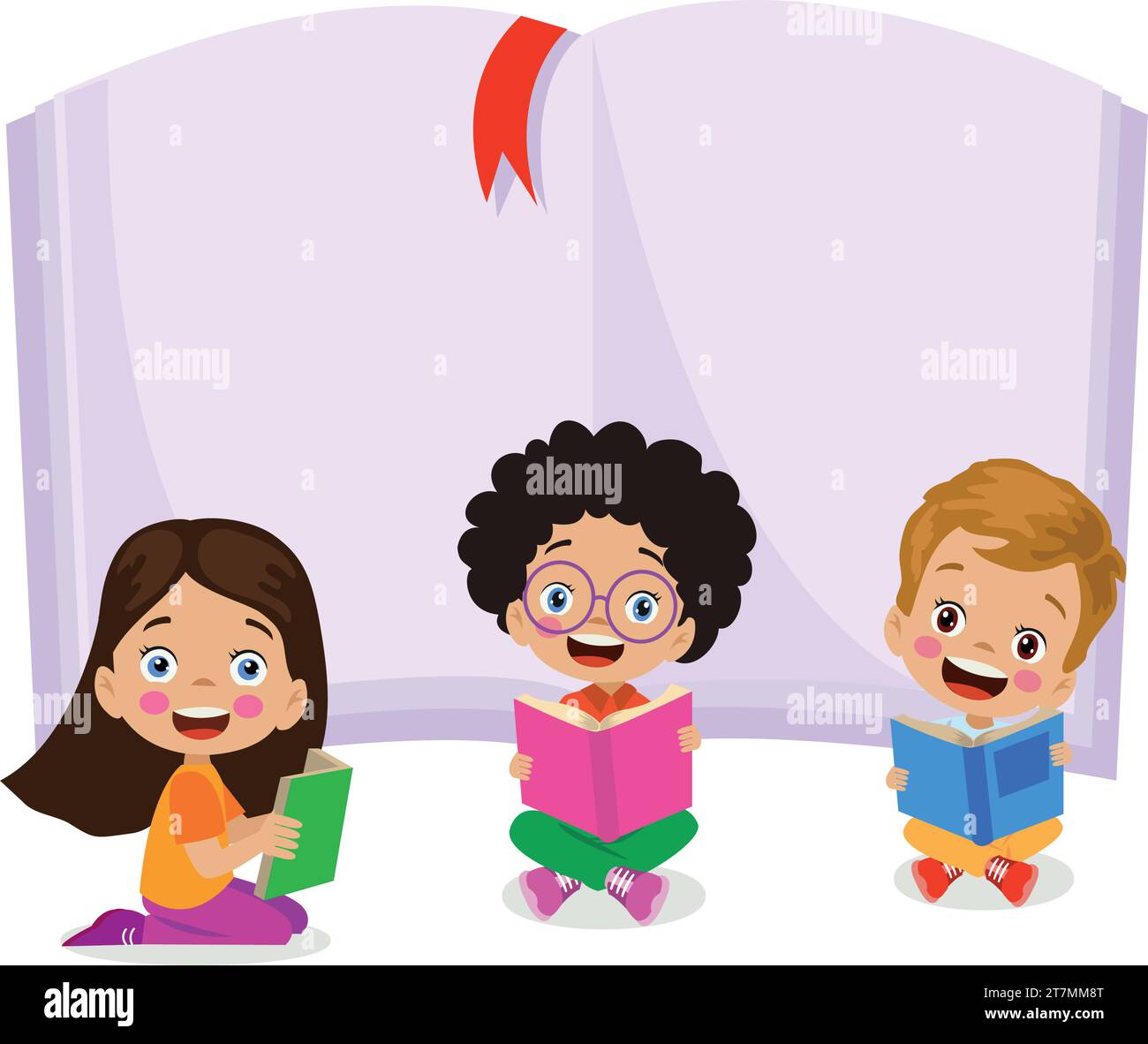 teacher reading books in class with students Stock Vector Image & Art ...