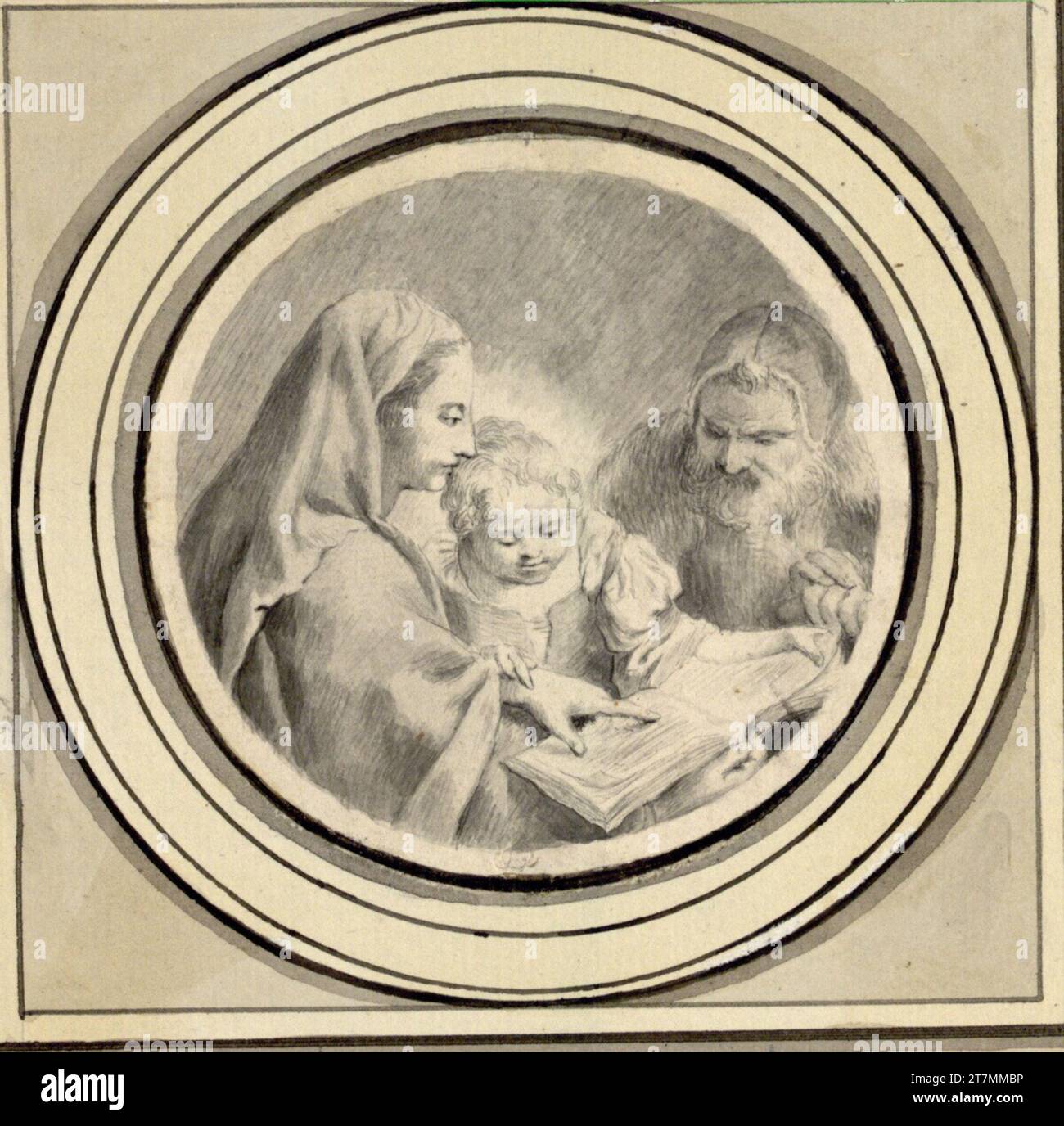 Johann Georg Wagner Education of the Holy Virgin Mary. Leading handle ...