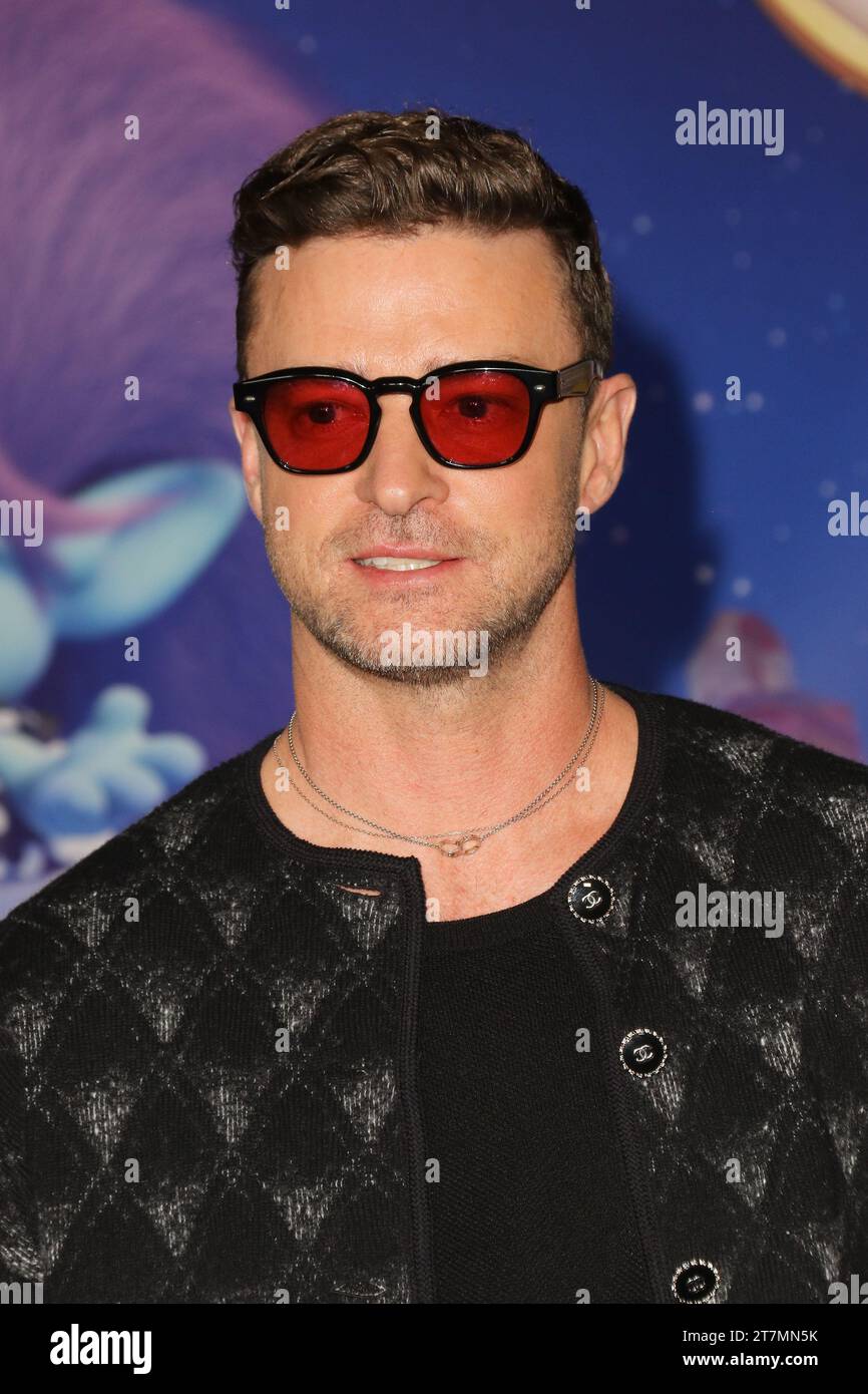 Los Angeles, USA. 16th Nov, 2023. Justin Timberlake at "Trolls Band ...