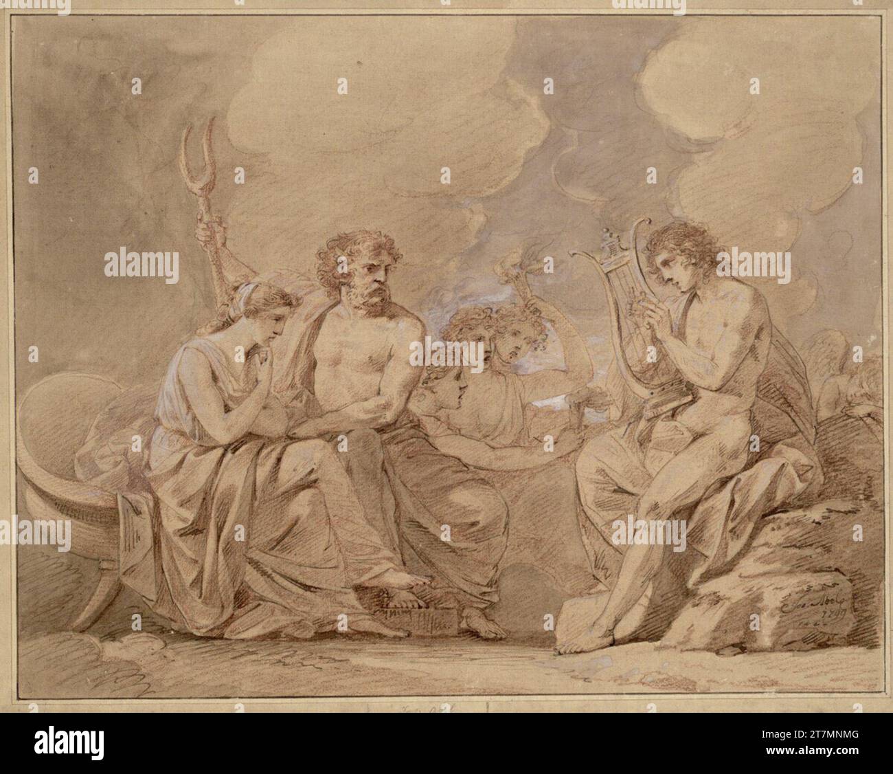 Josef Abel Orpheus in the underworld in front of Hades and Perssohone ...