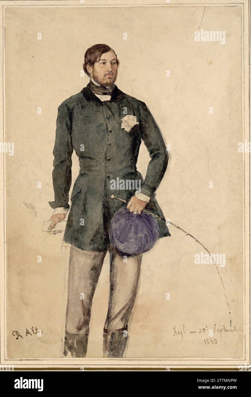 Rudolf von Alt Portrait Felix Pausingers in the riding entrance ...