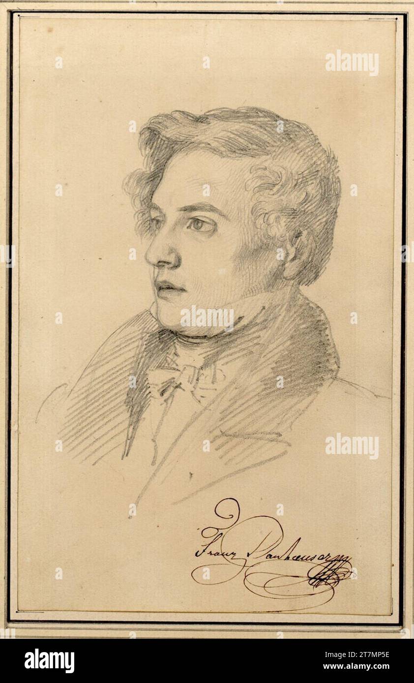 Josef Danhauser Franz Danhauser. Pencil 1830 , 1830 Stock Photo - Alamy