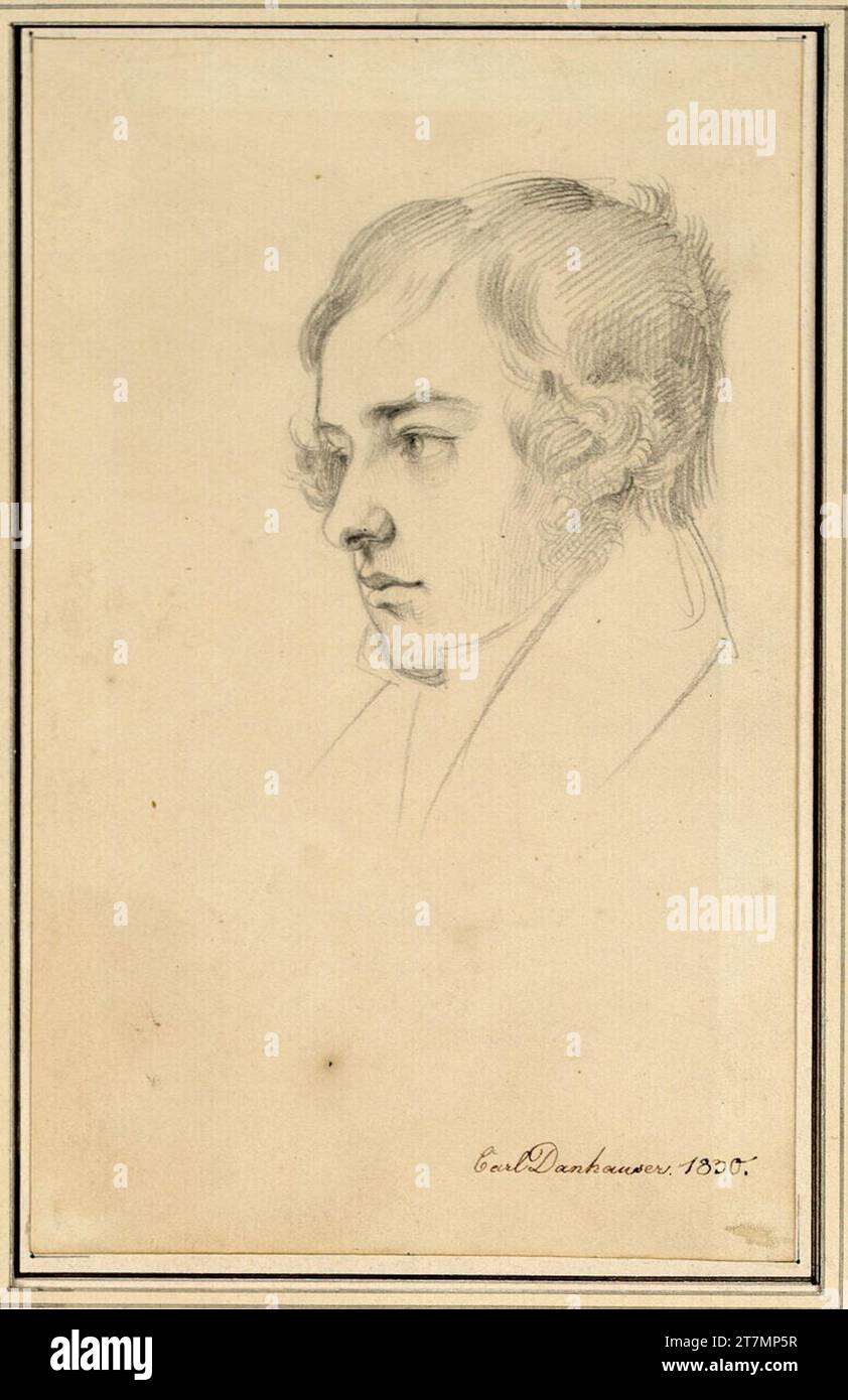 Josef Danhauser Anton Danhauser. Pencil 1830 , 1830 Stock Photo - Alamy