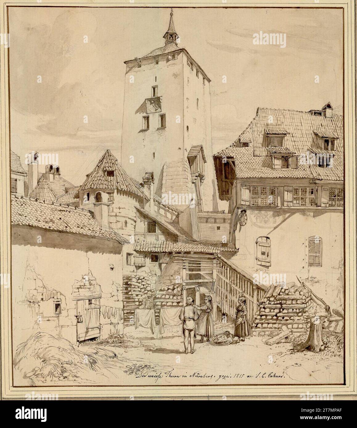 Johann Christoph Erhard The white tower in Nuremberg, seen from the ...