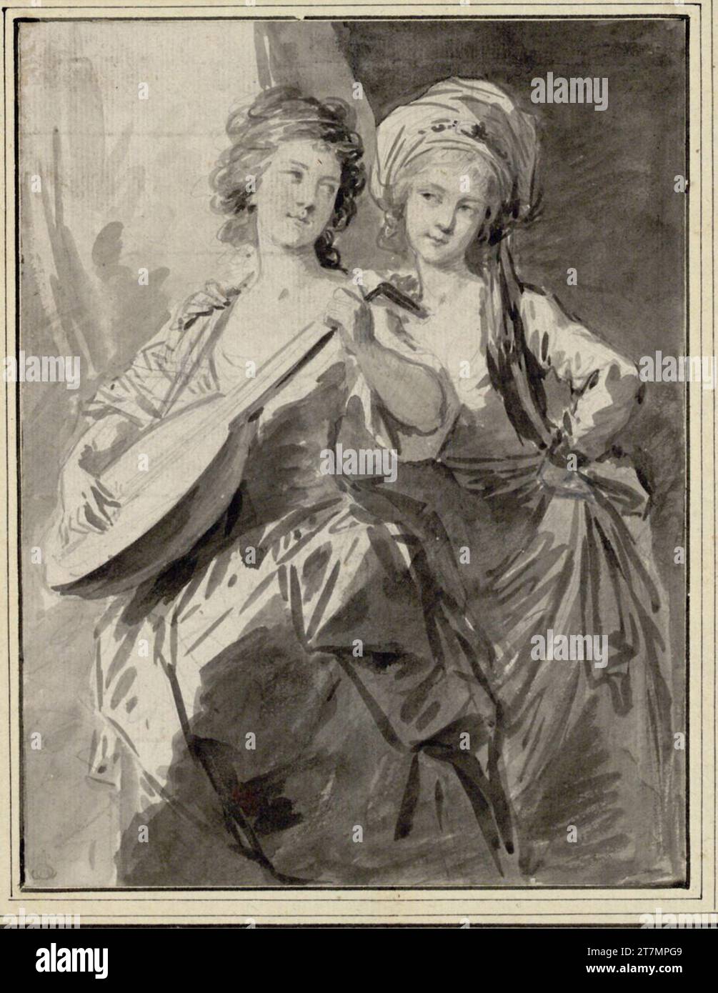 Heinrich Friedrich Füger The countesses frieze. Brush in black, ink ...