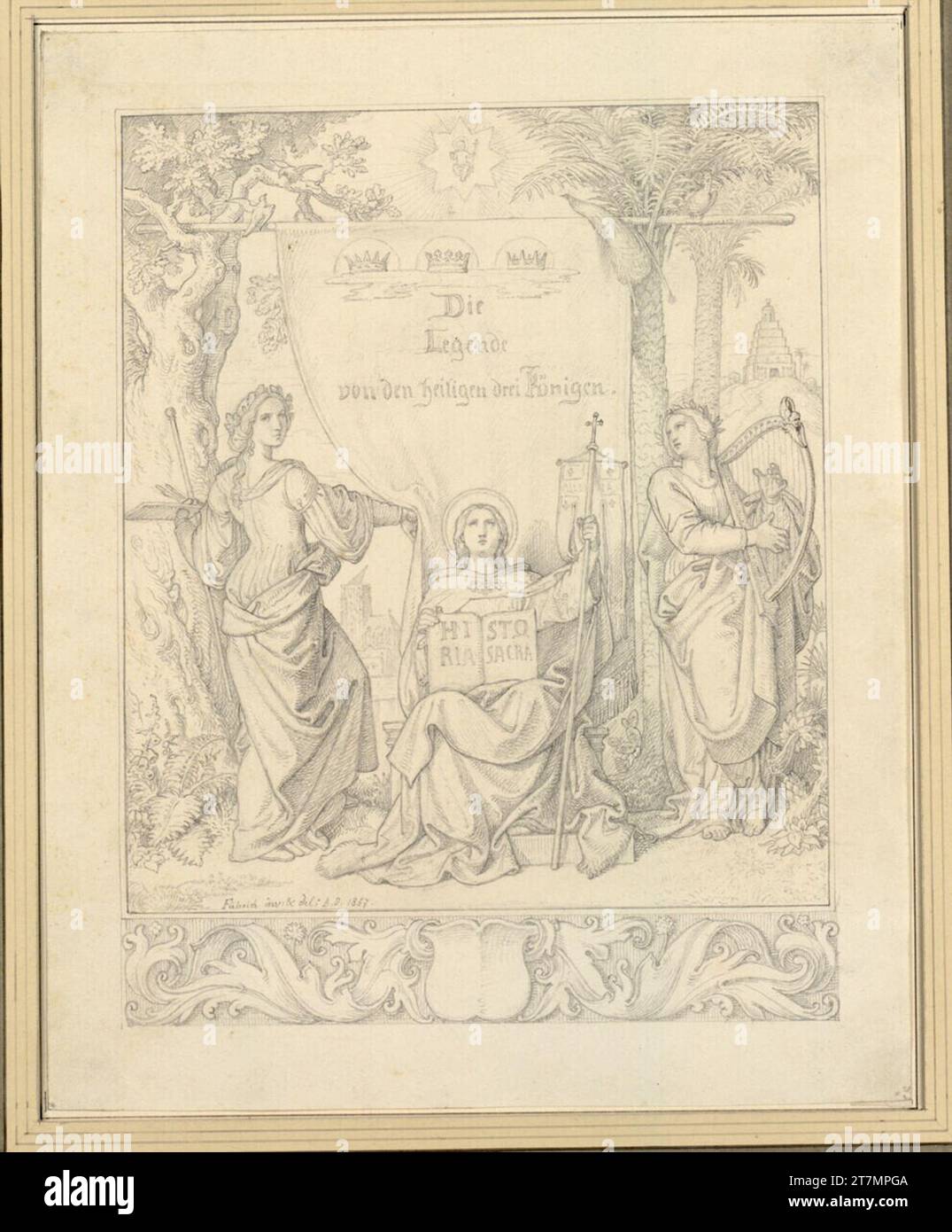 Josef von Führich Titleblatt to the legend of the Three Kings in the ...