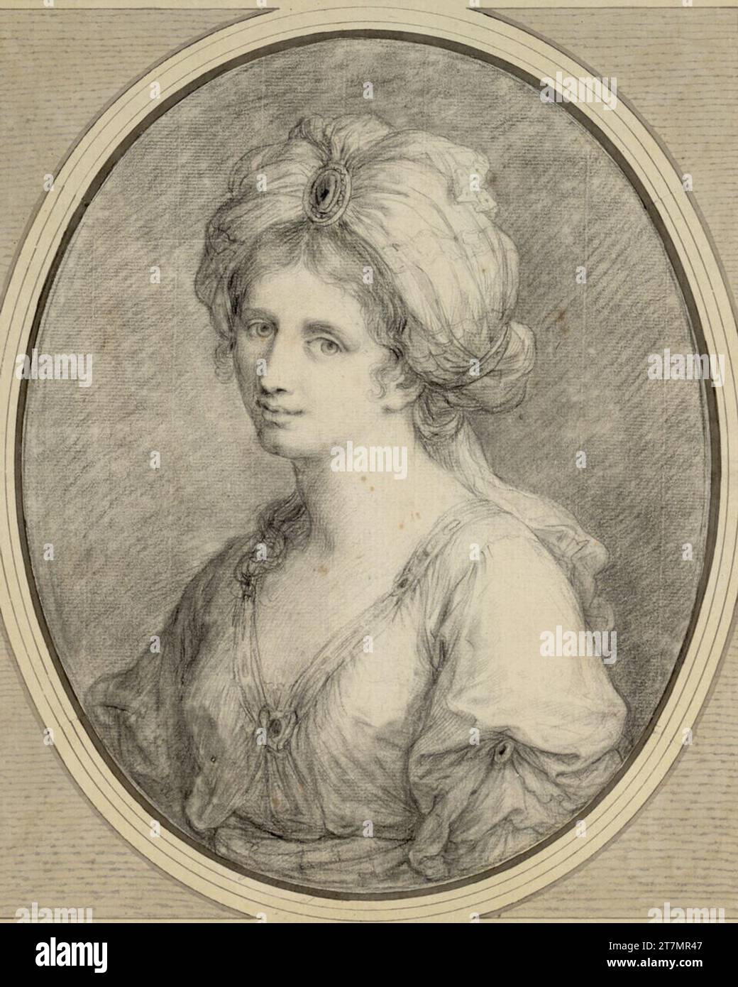 Maria Anna Angelika Catharina Kauffmann Female half -figure with turban ...