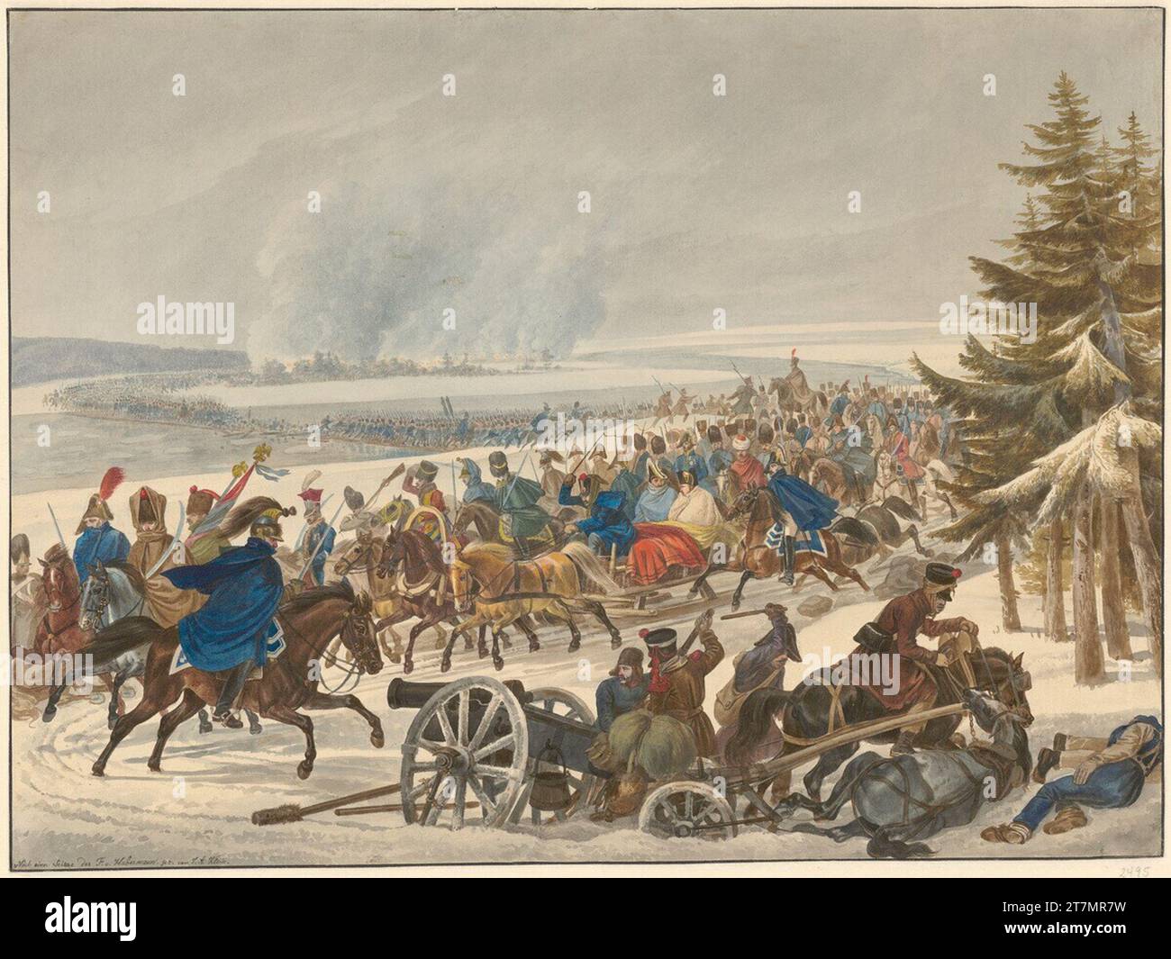 Johann Adam Klein Napoleon's escape at the transition via the Beresina ...