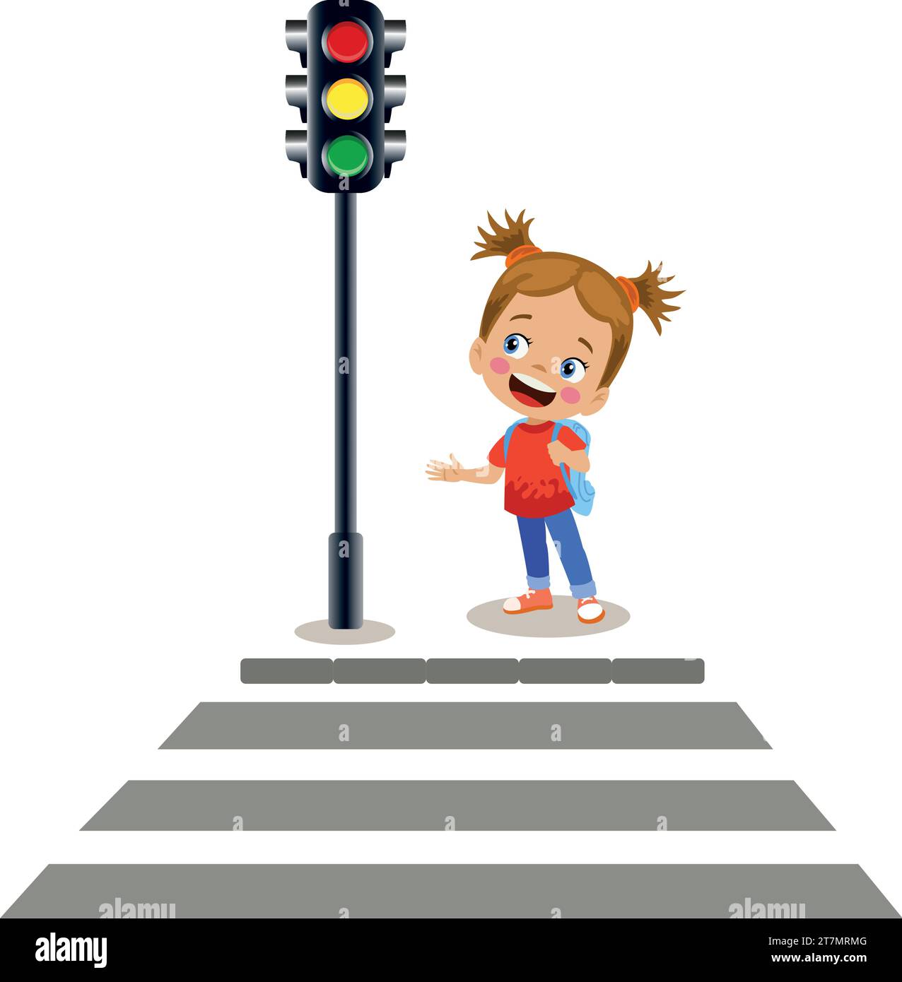 traffic lights pedestrian on the sidewalk Stock Vector Image & Art - Alamy