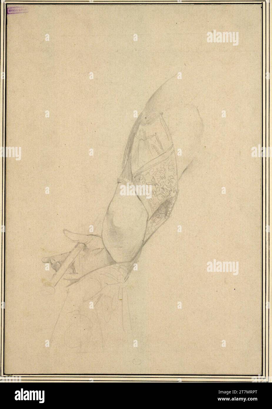 Hans Makart Female arm study (drawing for the 'Japanese' painting ...