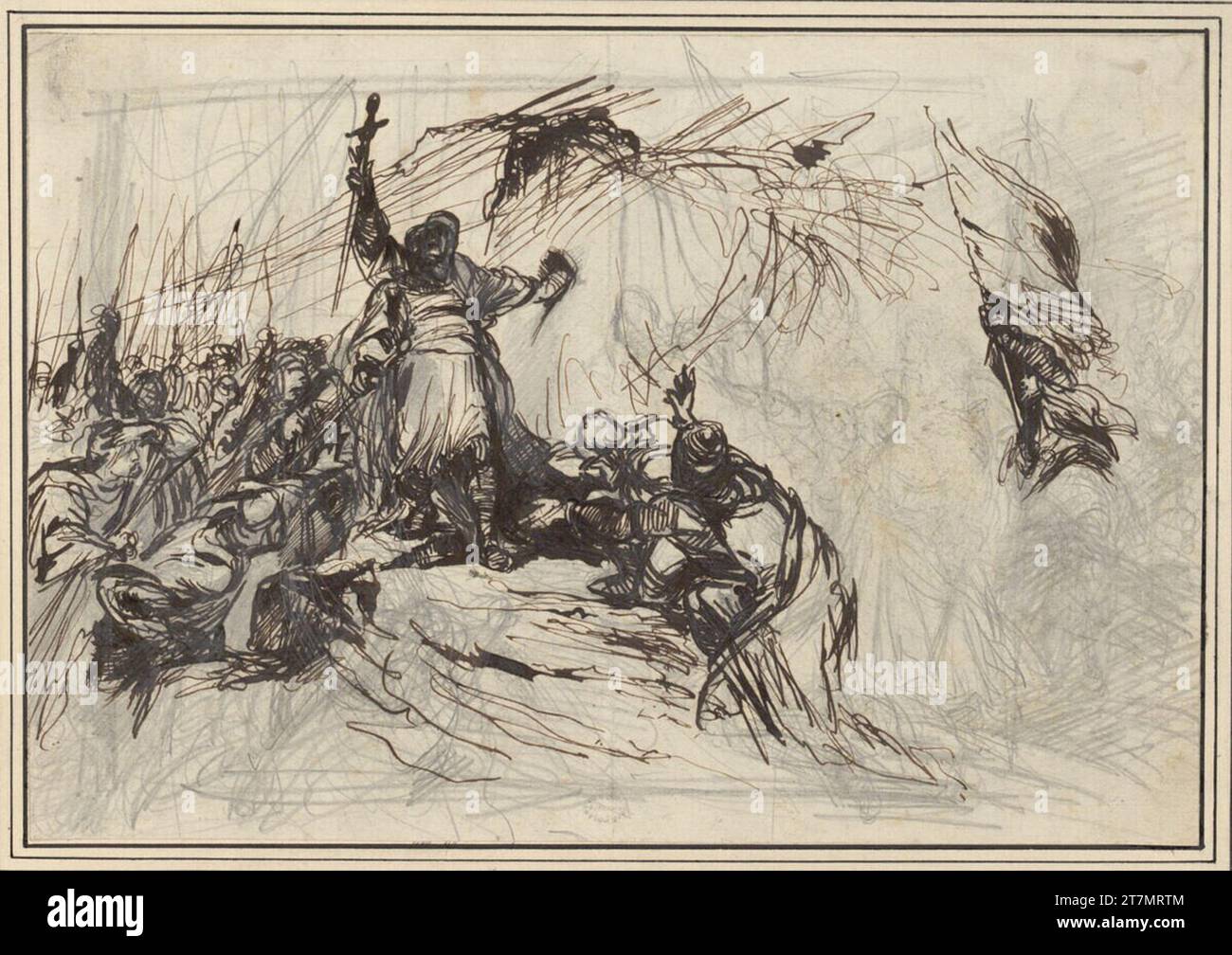 Hans Makart Design sketch for the painting 'Graf Hoyer von Mansfeld in ...
