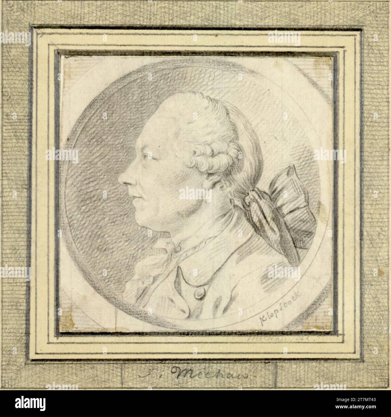 Jacob Wilhelm Mechau Portrait medallion: Friedrich Gottlieb Klopstock ...