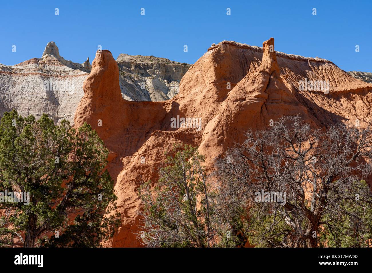 Colorful eroded Entrada sandstone spire formations in Kodachrome Basin ...