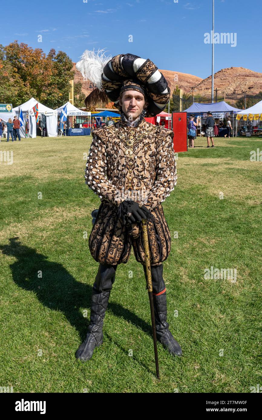 A reenactor dressed as Prince Otto of Germany at the Scots on the Rocks ...