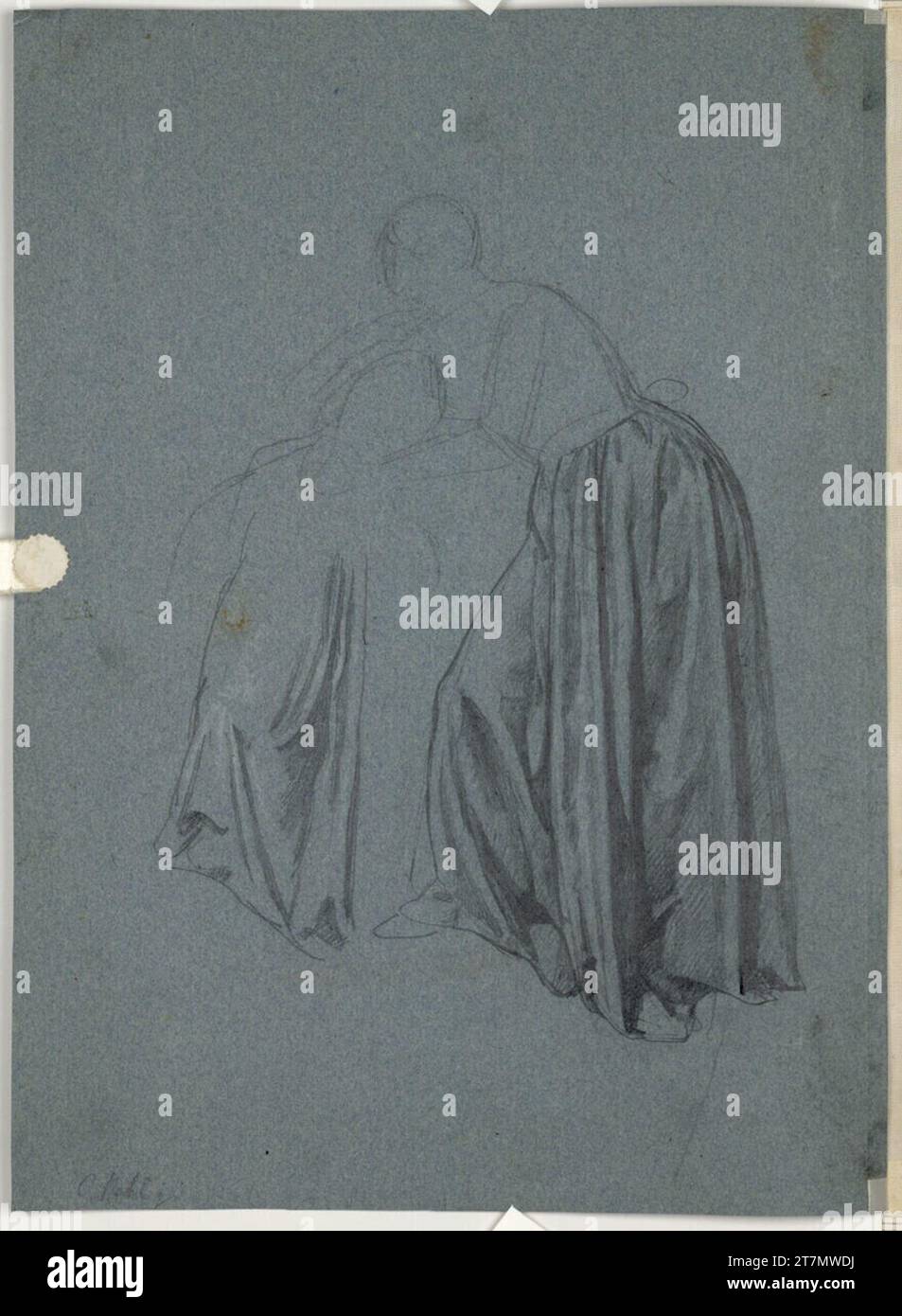 Karl Rahl (The Younger) Study on a woman. Chalk 1836-1845 , 1836/1845 ...