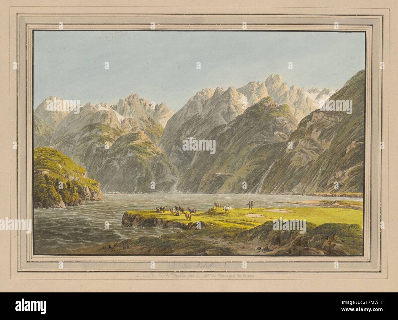 Joseph Rebell Masola lake. Watercolor 1811 , 1811 Stock Photo - Alamy
