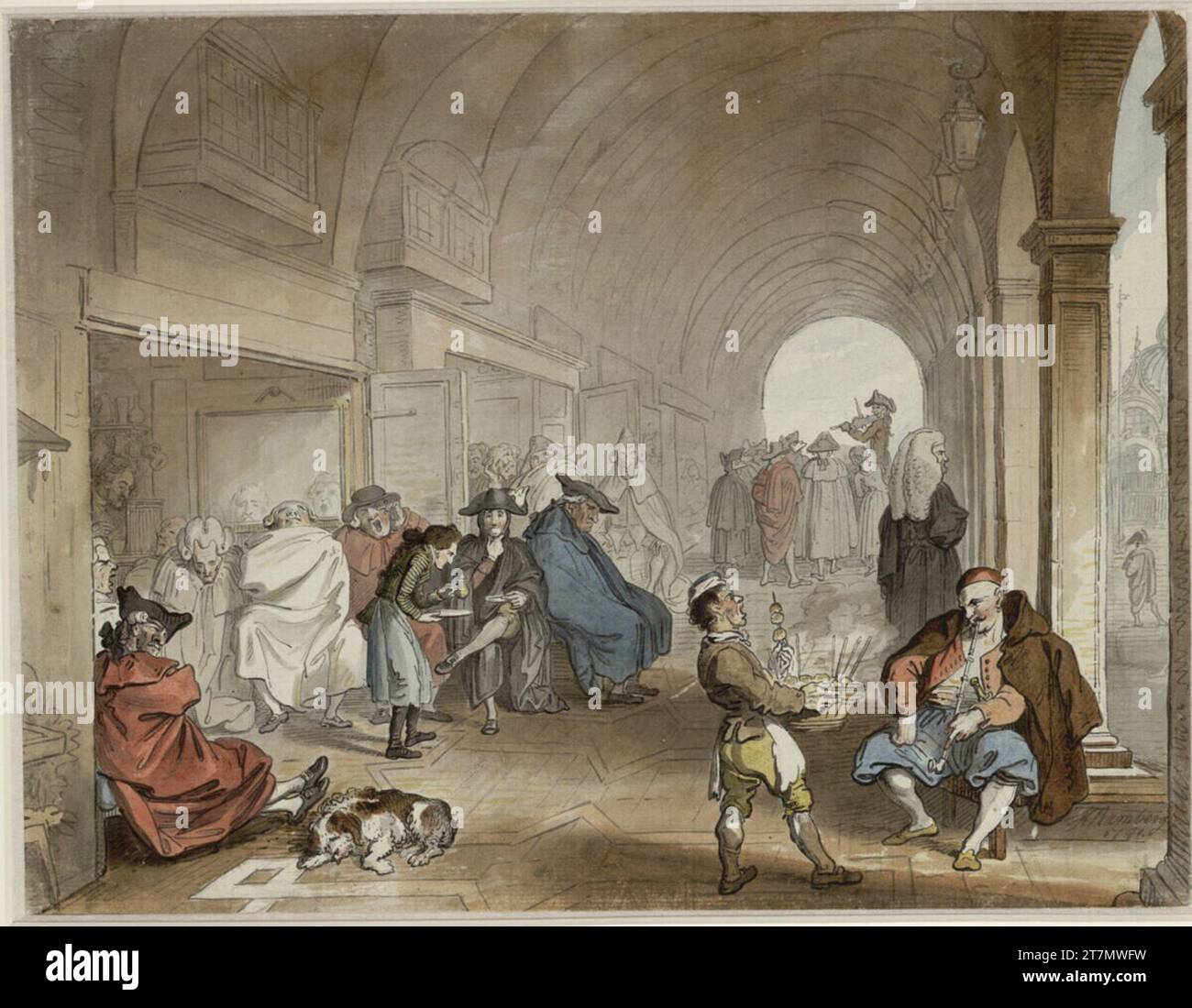 Johann Heinrich Ramberg The Porticos of the Markus-Platz to Venice and ...