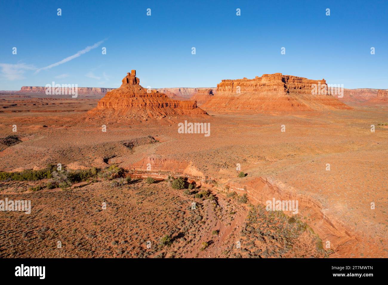 Franklin Butte and Battleship Rock in the Valley of the Gods in the ...