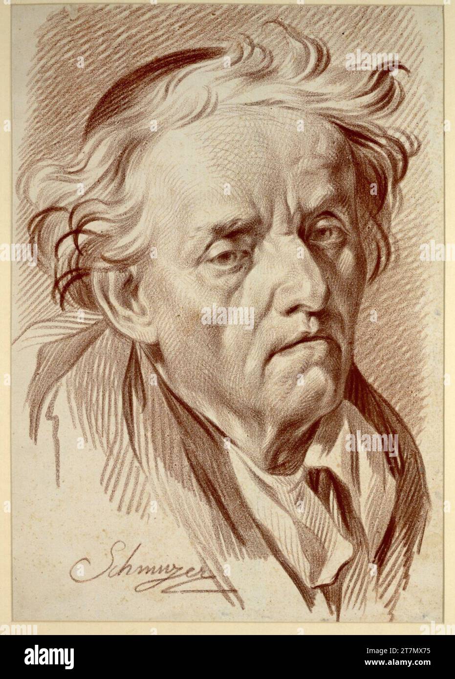 Jacob Matthias Schmutzer Marriage. Red Chalk Stock Photo - Alamy