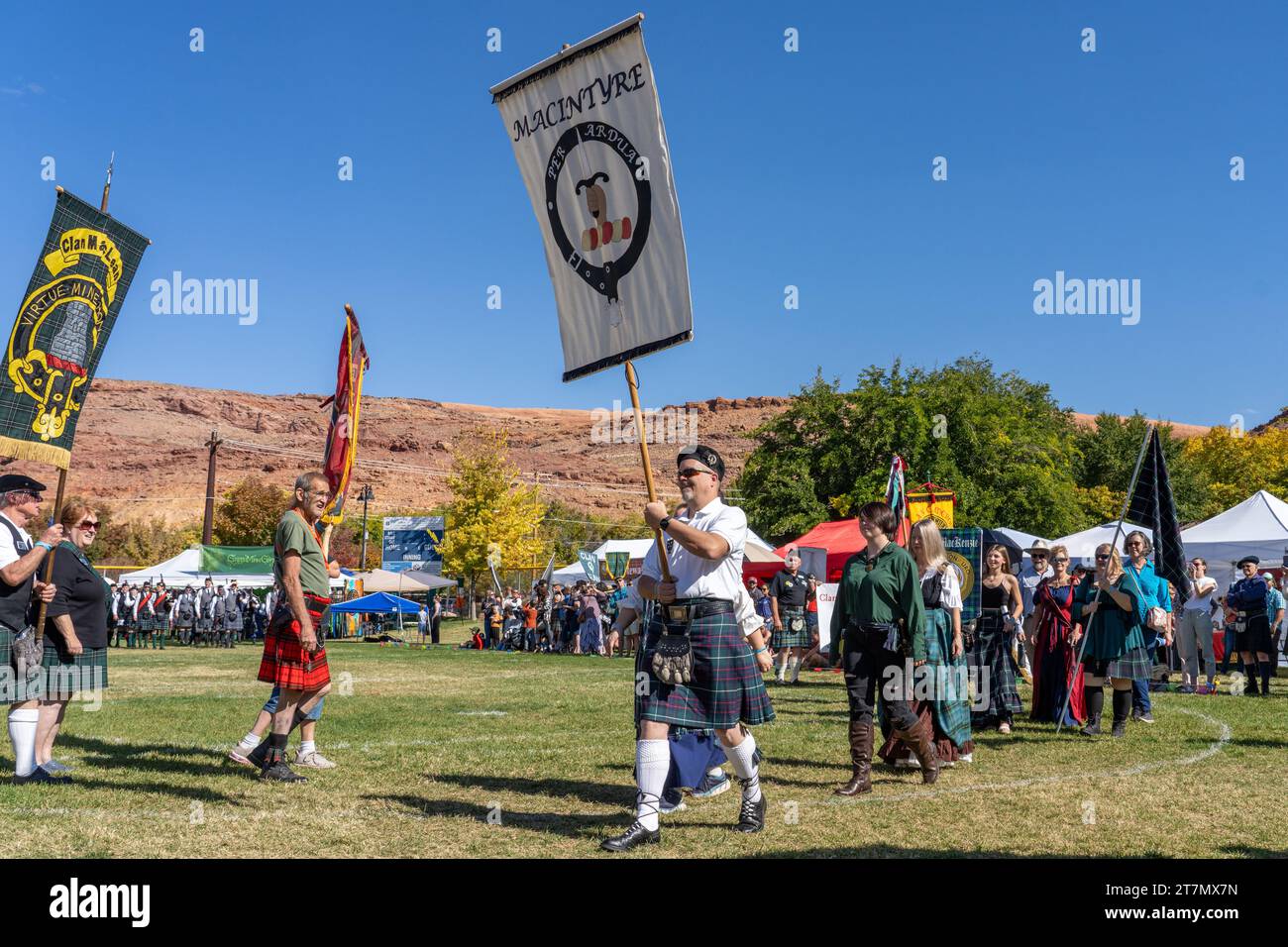 The March of the Clans in the opening ceremony at the Scots on the ...