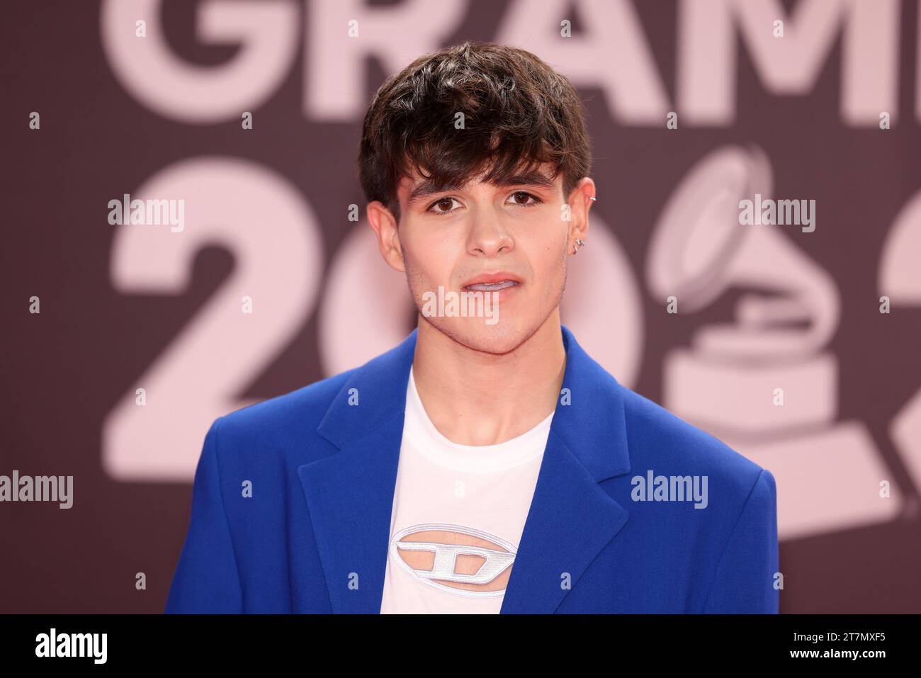 Joel Vidal arrives at the 24th annual Latin Grammy Awards in Seville, Spain, Thursday, Nov. 16 ...