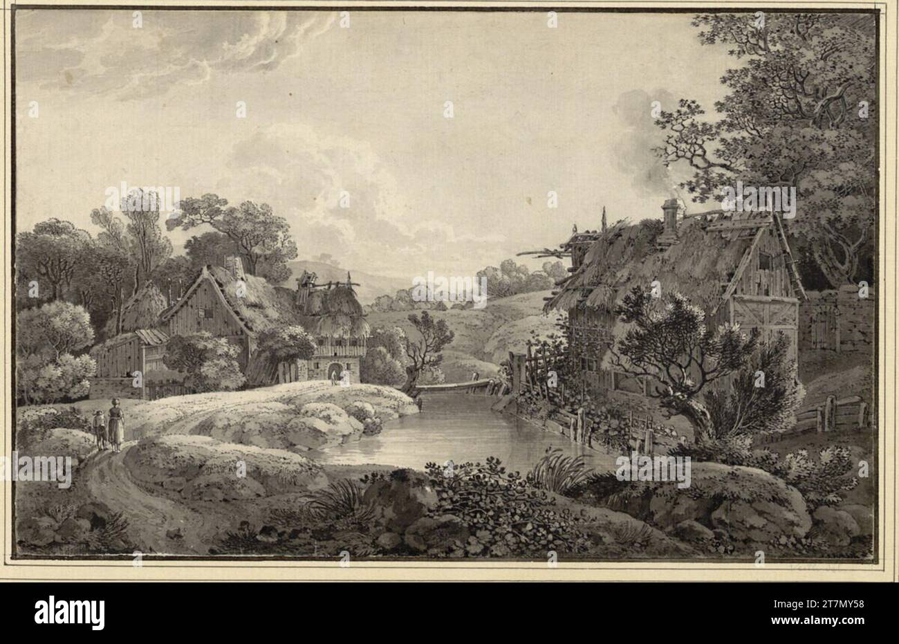 Johann Heinrich Troll Peasant houses in the Saxon mountain country ...