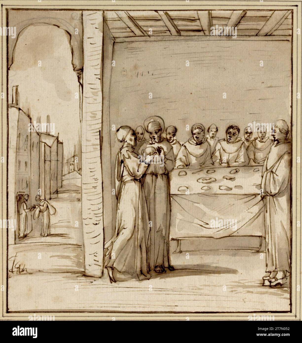 Domenico Cresti gen. Passignano St. Francis welcomes the bread of a ...