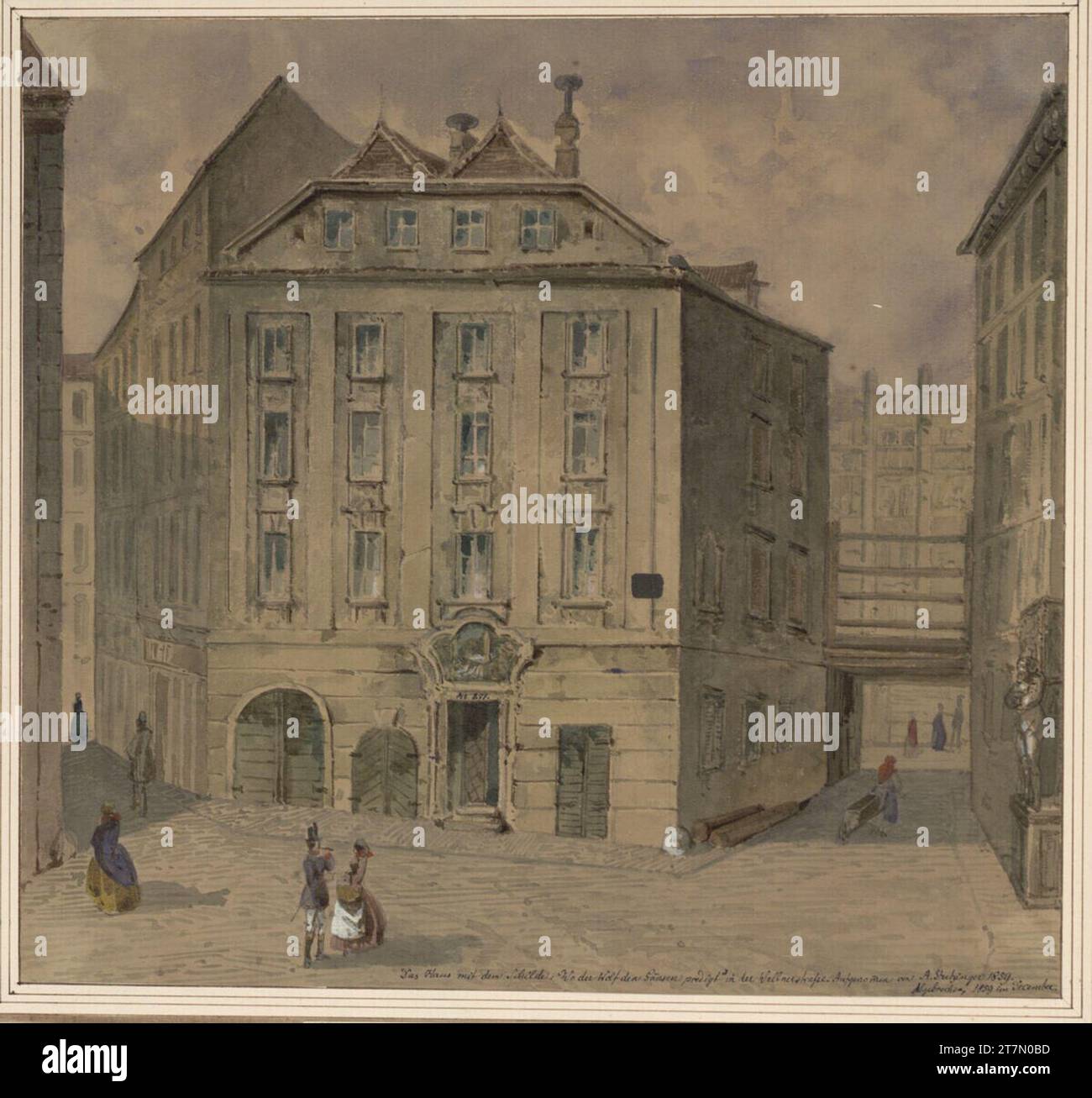 Anton Stutzinger Wall paintings of the house where the fox preach the geese, Wallnerstrasse 271 ...