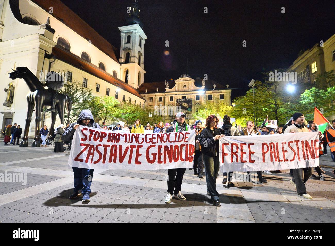 Brno, Czech Republic. 16th Nov, 2023. Protest march Stop the Siege of ...
