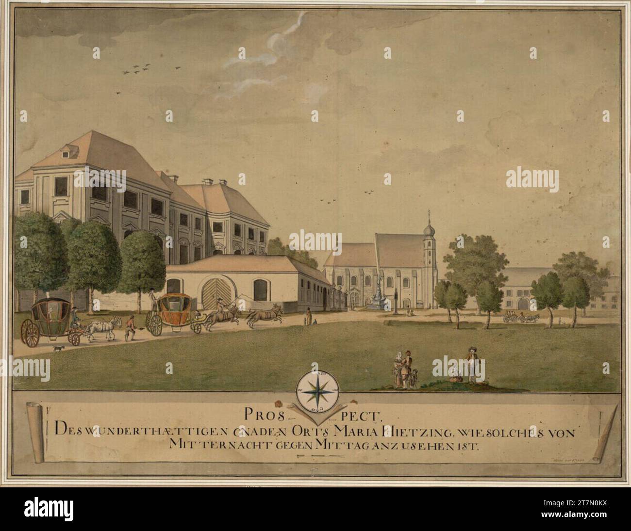 Johann Knapp Porspect of the miraculous place of grace Maria Hietzing ...