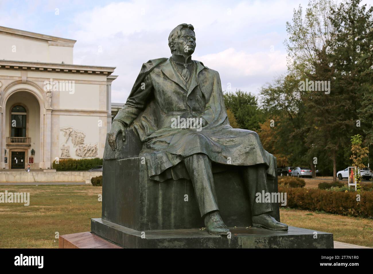 George Enescu (1881-1955) statue, Bucharest National Opera House ...