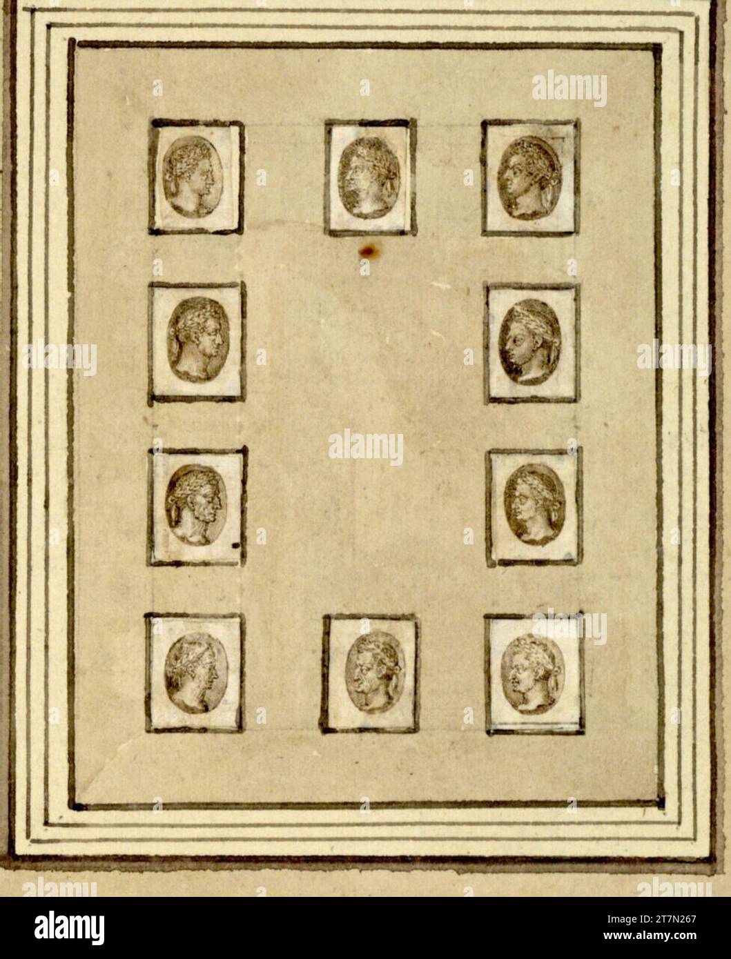 Jan Wierix Roman imperial portrait (from a series, inv.no. 8026-8035 ...