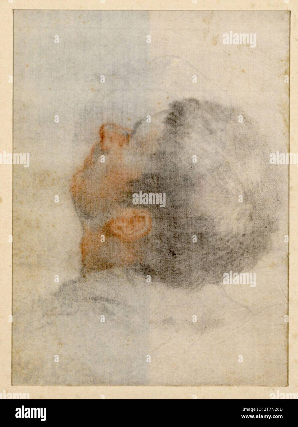 Giovanni Battista Vanni Head of a lively boy, leaning back, in the ...