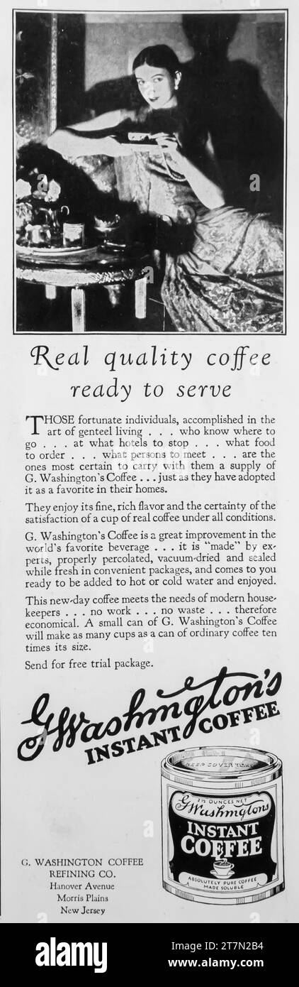 Coffee ad 1920s hi-res stock photography and images - Alamy