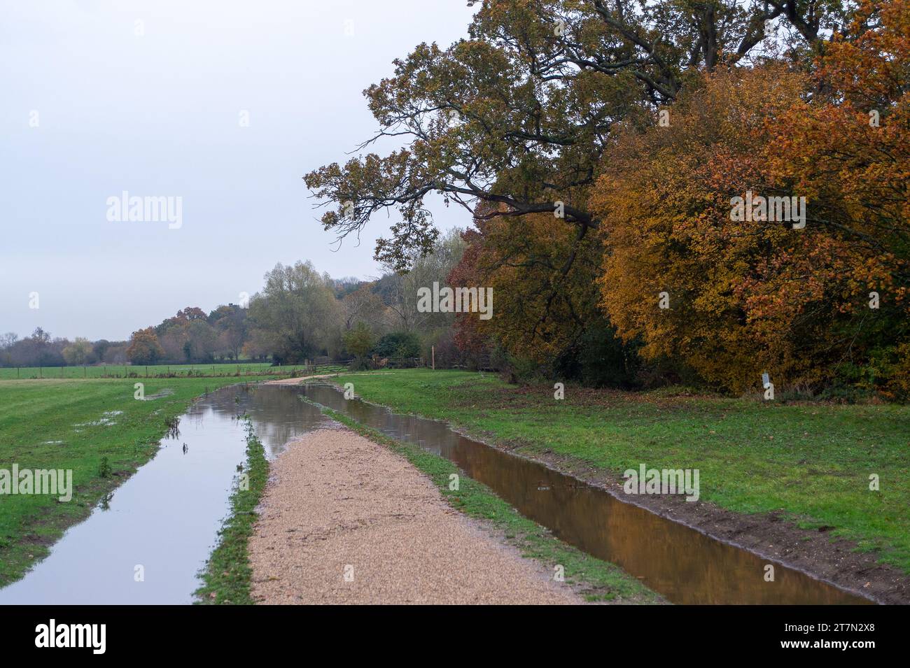 Englefield Green, UK. 16th November, 2023. After recent heavy rain, the ...