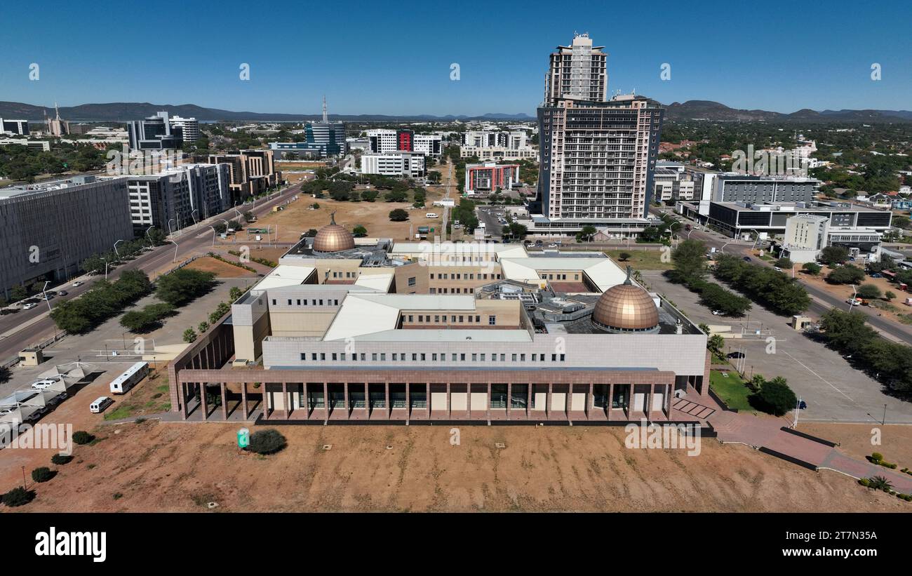 Aerial view of the High court in the Central Business District (CBD) in ...