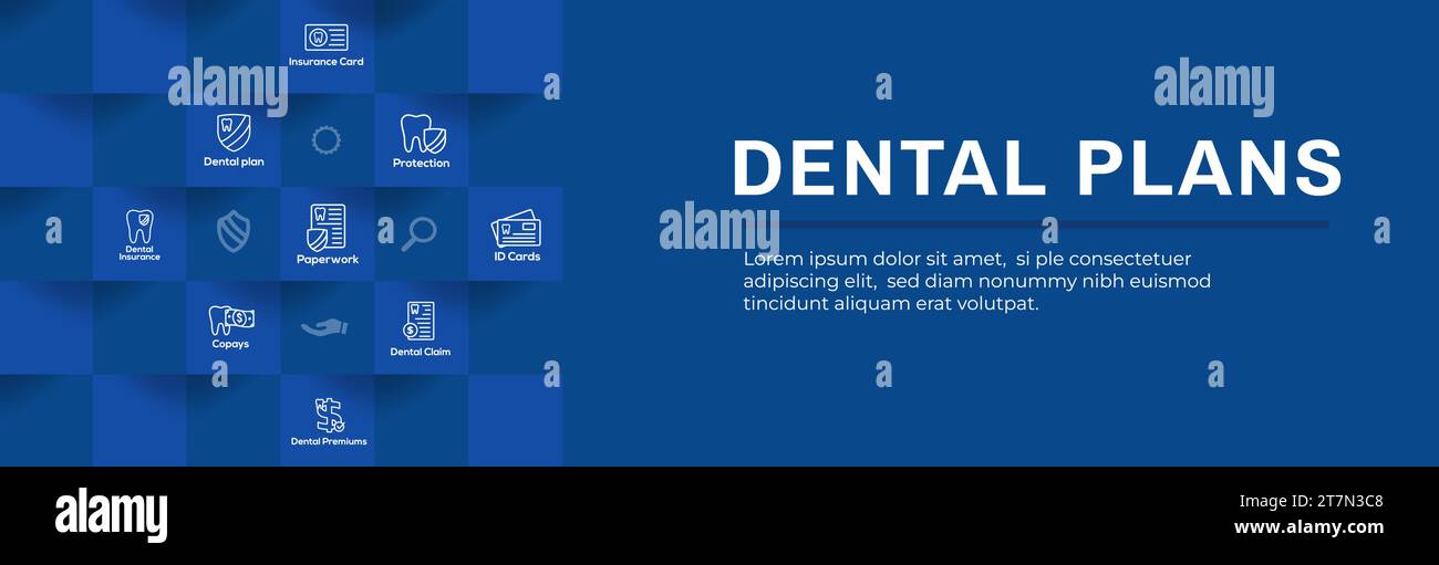 Dental Plans Web Header Banner - Insurance Outline Icons tooth image ...