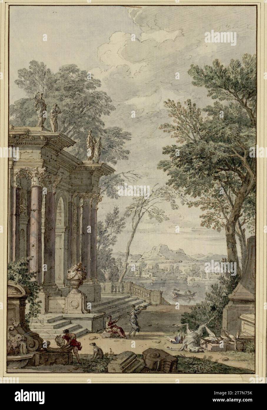 Isaac de Moucheron Park with splendor portal, fountain and outer ...